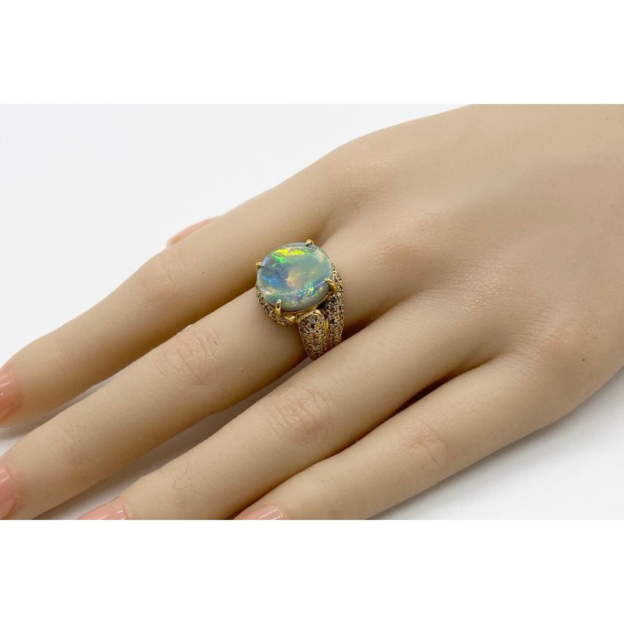 Black Opal K18ブラックオパール ダイヤモンドリング 新品 NO.38332 : 38332-j : JEX宝石ギャラリー ...