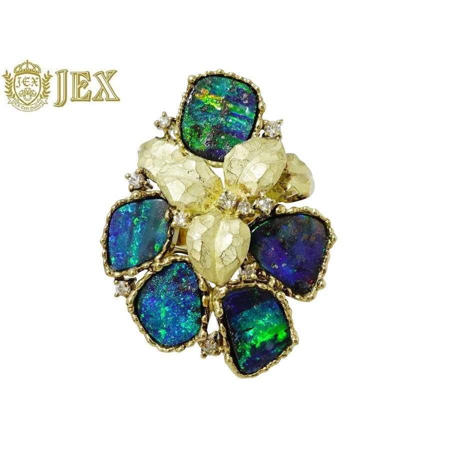 Boulder Opal K18ボルダーオパール ダイヤモンドリング NO.48883 : 48883-j : JEX宝石ギャラリー Yahoo!店 - 通販 - Yahoo!ショッピング