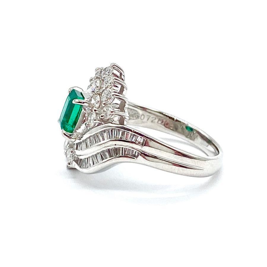 Emerald Pt900エメラルド ダイヤモンドリング NO.48978 : JEX宝石ギャラリー Yahoo!店 - 通販 - Yahoo ...