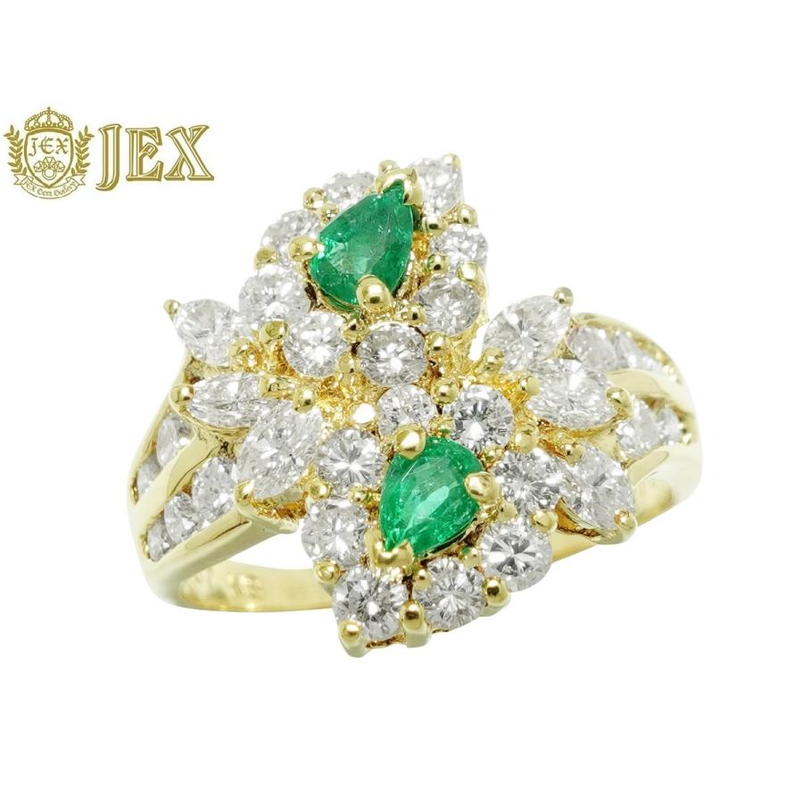 Emerald K18エメラルド ダイヤリング NO.48989 : JEX宝石ギャラリー Yahoo!店 - 通販 - Yahoo!ショッピング