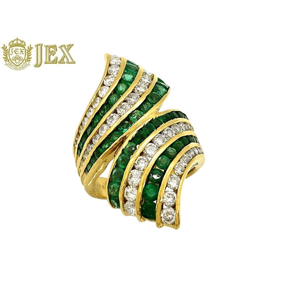 Emerald K18エメラルド ダイヤモンドリング NO.49001 : JEX宝石ギャラリー Yahoo!店 - 通販 - Yahoo ...