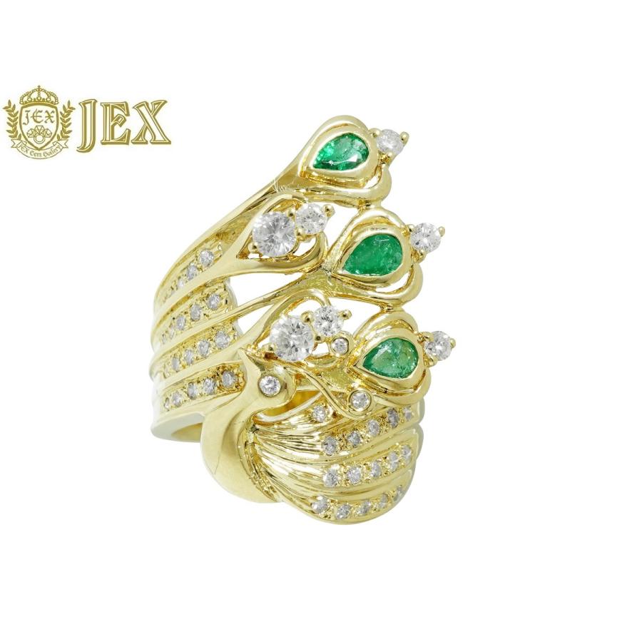 Emerald K18エメラルド ダイヤモンドリング NO.49002 : JEX宝石ギャラリー Yahoo!店 - 通販 - Yahoo ...