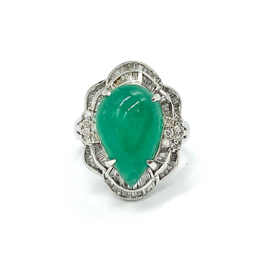 Emerald Pt900エメラルド ダイヤモンドリング NO.49010 : JEX宝石ギャラリー Yahoo!店 - 通販 - Yahoo ...