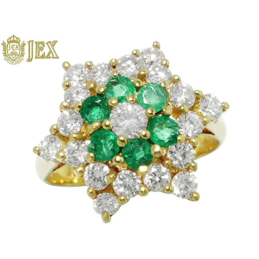 Emerald K18エメラルド ダイヤモンドリング NO.49058 : JEX宝石ギャラリー Yahoo!店 - 通販 - Yahoo ...