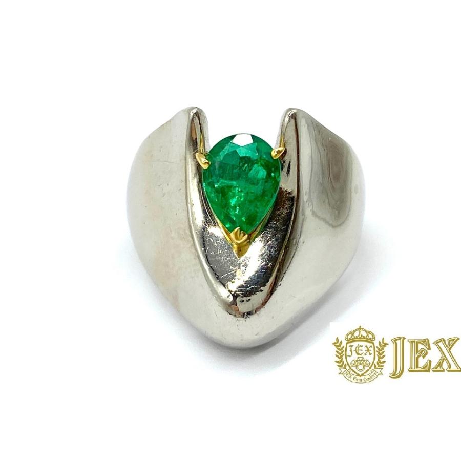 Emerald Pt900 K18エメラルド ダイヤモンドリング NO.49193 : JEX宝石ギャラリー Yahoo!店 - 通販 ...