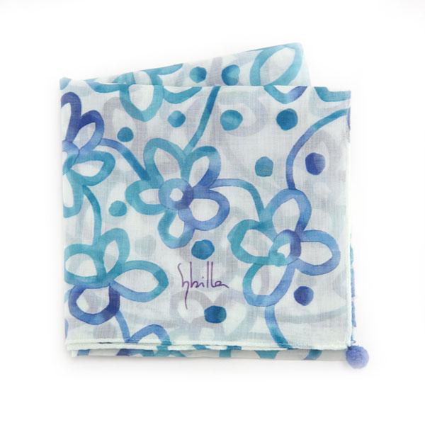 Sybilla Sybilla（シビラ）プリントハンカチ グラデーションフラワー(ブルー） : JOYFULSTORE - 通販 - Yahoo!ショッピング