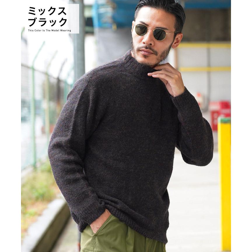 roshell ニットセーター メンズ トップス メランジニット モック roshell ニットセーター メンズ トップス メランジニット モック