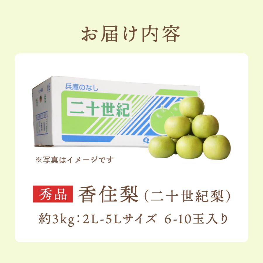 【予約】 香住梨 二十世紀梨 秀品 3kg 贈答向け （2L〜5L:6〜10玉） ※8月末より順次発送予定 : たじまんま 地米屋 - 通販 - Yahoo!ショッピング