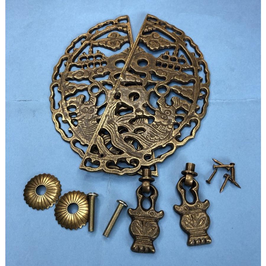 中国伝統装飾金具 扉飾り引き手 B057 直径140mm : 実験工房 - 通販 - Yahoo!ショッピング