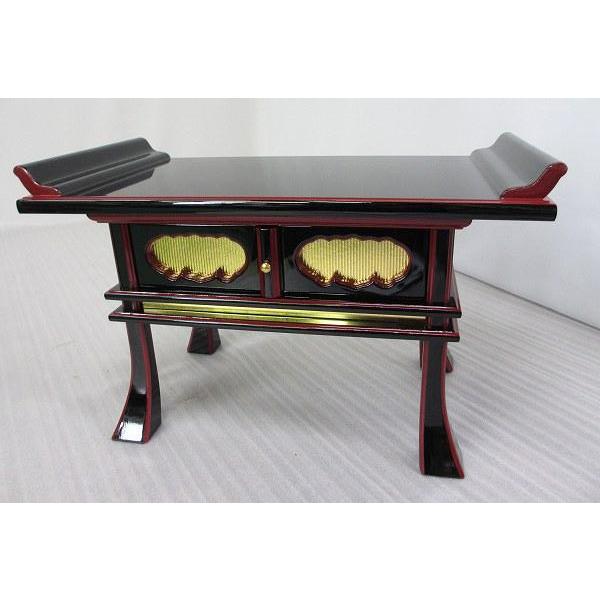 【特別販売品】黒塗り 面朱 経机(幅48.5cm高さ28.5cm奥27cm)長期在庫品の為、特価セール価格 木製高級仏具通販(管理番号7363) : 寺院用仏具の慈光堂 - 通販 ...