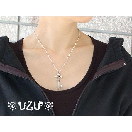 UZU ウズ ネックレス レディース アクセサリー シルバー925 クロス オニキス ペンダント イブシ仕上げ 純正チェーン付き NE-771 : 時空堂 時計宝飾品販売修理専門店 - 通販 ...