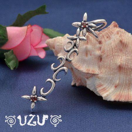 UZU ウズ ピアス レディース アクセサリー PI-3035 シルバー925 イブシ仕上げ ガーネット 片耳用 : 時空堂 時計宝飾品販売修理専門店 - 通販 - Yahoo!ショッピング