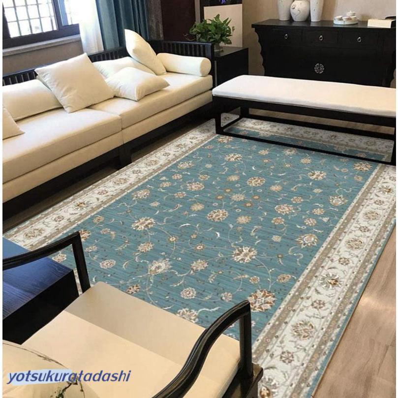 玄関マット 伝統的なクラシックデザイン アンティーク調 高級マット 風水 柄 ブルー グレー 室内 屋内 スペースマット 80*120CM : jikuya-store - 通販 ...