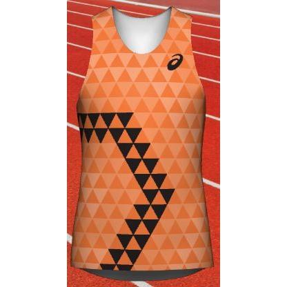 ASICS アシックス プリントオーダーコンポ受注生産 ランニングシャツ（メンズ）レーシングエキスパートシルエット ソフトドライニット素材 ...