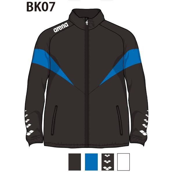 アリーナ アリーナ カスタムオーダー受注生産 ウインドジャケット（ユニセックス）フード無しチームウエア OSS4JKU007-BK07 ベース ...