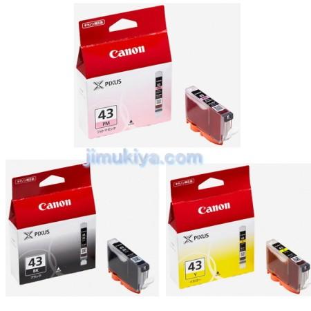 PIXUS CANON インクタンク BCI-43 カラー ( LGY ・ GY PM・PC・Y・M・C・BK ) 8色中3個選択 組み合わせ自由! 国内 純正品 【Canon直送品 ...