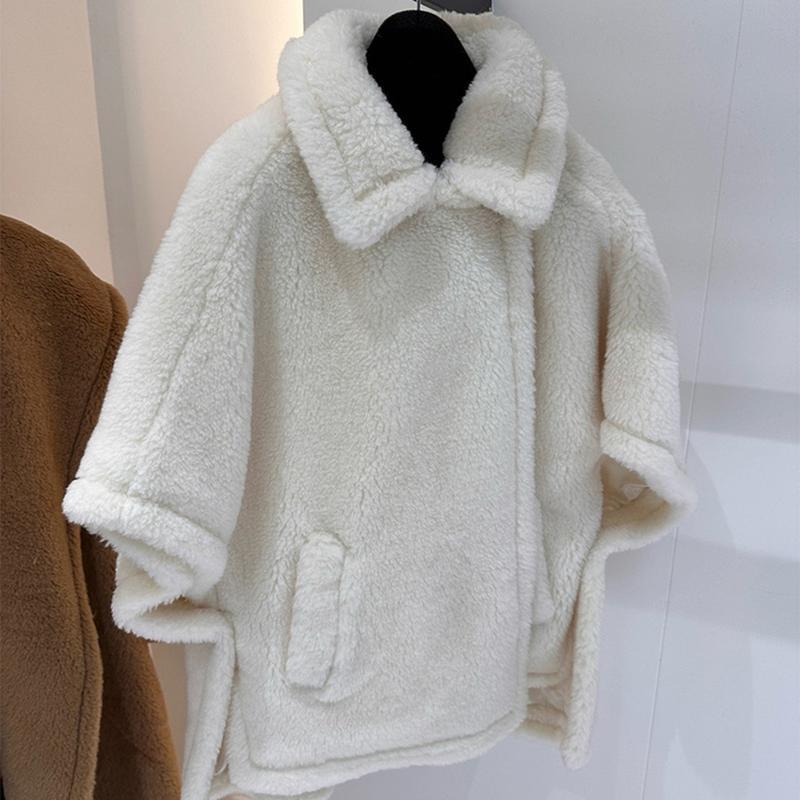 レディース ポンチョコート ボアジャケット ケープコート ファーカーディガン 韓国風 大人可愛い フリースアウター エコファー 防寒 贅沢 : 佐々木 - 通販 - Yahoo!ショッピング