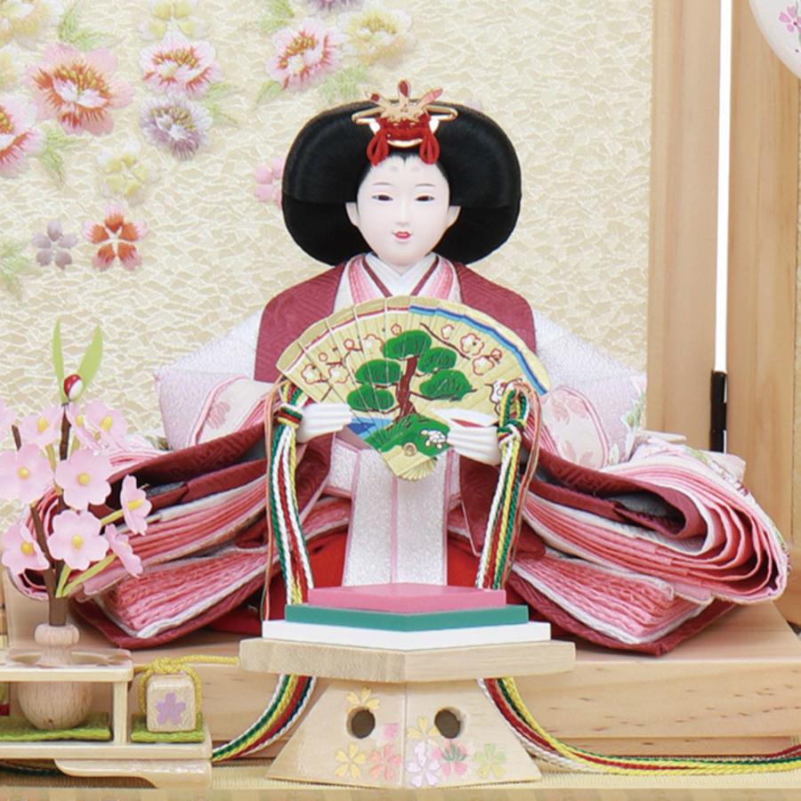 雛人形 コンパクト おしゃれ お祝い ひな人形 親王 収納飾り 引き出し式 収納箱 2人飾り 木目 桜 刺繍 かわいい 可愛い モダン 4k12-aa-201 2024 :a3f24-4k12 ...