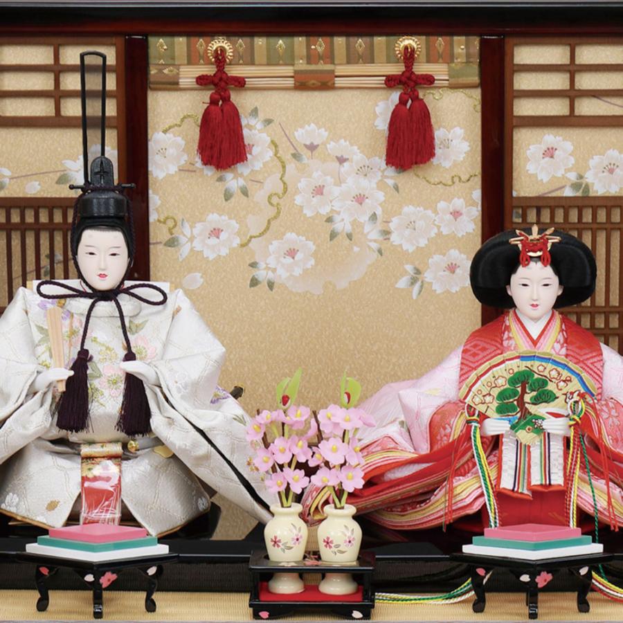 雛人形 お祝い ひな人形 収納飾り 親王飾り 2人飾り 二人飾り 塗桐 親王収納箱飾り 引出式収納箱 三曲屏風 おしゃれ 可愛い コンパクト モダン 2025 4l12-gt-217 : 雛 ...