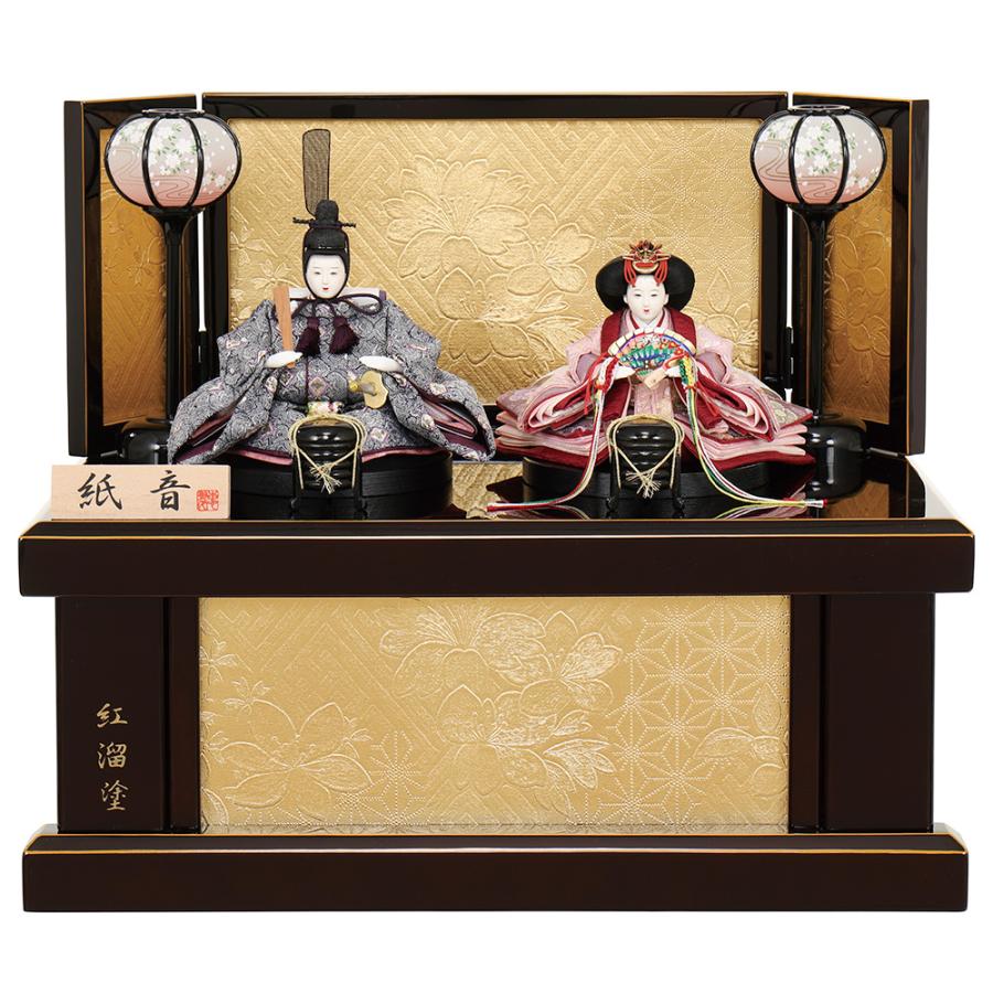 雛人形 ひな人形 お祝い 収納飾り カブセ式 茶 金 初節句 親王飾り 二人飾り お雛様 モダン ひなまつり おしゃれ コードレス雪洞 2025 4l12-aa-203 : 雛人形-五月人形 ...