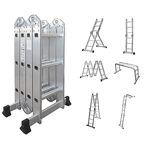 seiyishi 多機能はしご ハシゴ 折りたたみ式 作業台 脚立 簡単変化 スーパーラダー 足場 便利 多関節脚立 アルミはしご SY-TZ (3. :s-0793420231160 ...