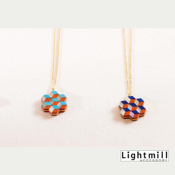 【ネックレス「ひろがり」】lightmill 寄木細工 日本製 : 自由学園生活工芸研究所 - 通販 - Yahoo!ショッピング