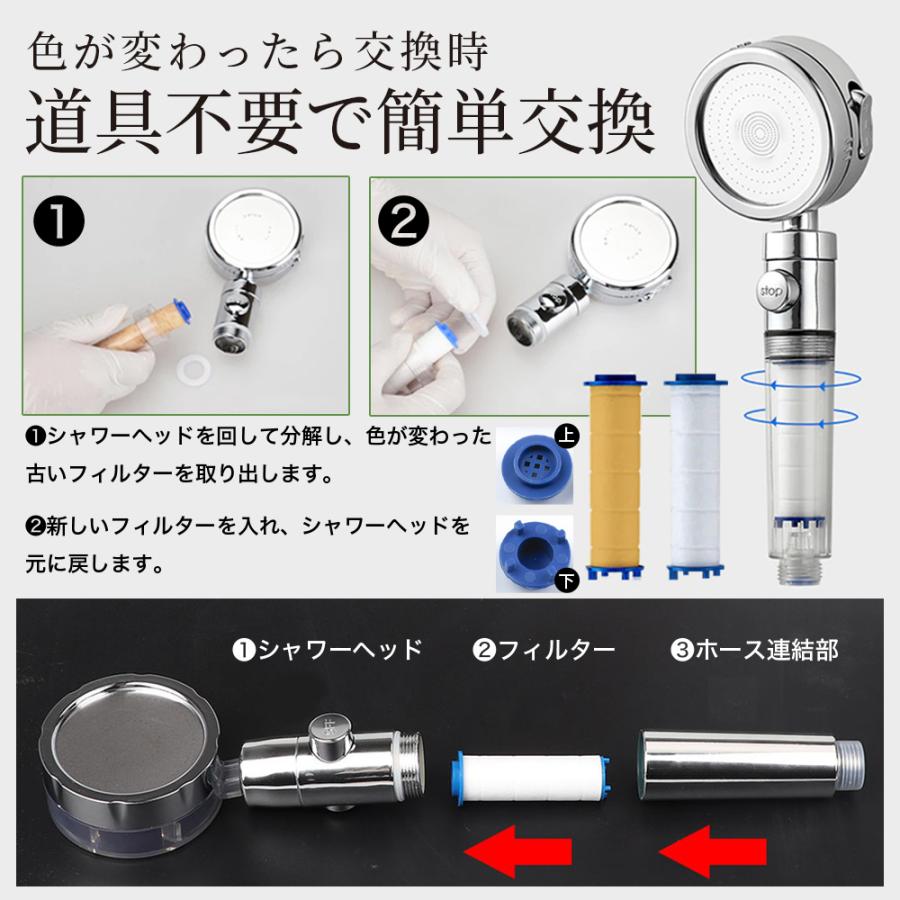 シャワーヘッド 塩素除去 ナノバブル 節水 交換用フィルター2個 シャワーヘッド 塩素除去 ナノバブル 節水 交換用フィルター2個