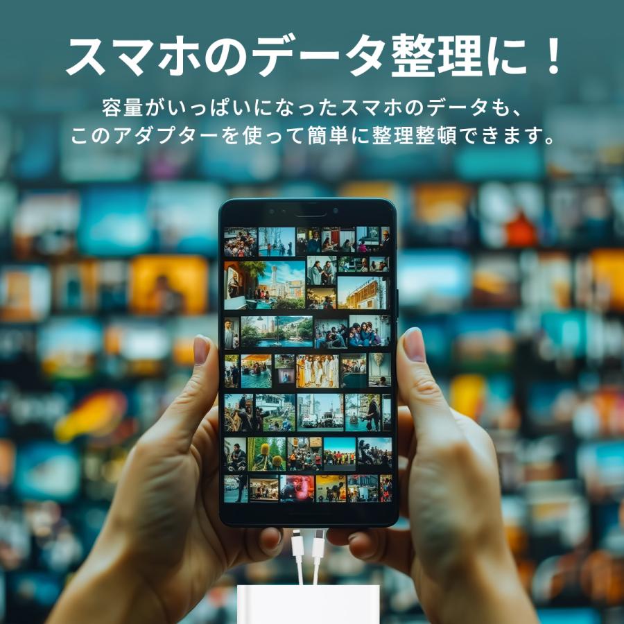 SDカードリーダー iPhone android スマホ 4in1 1TB対応 microSD USBメモリ TypeC ライトニング タイプC 高速 動画 画像 写真 : 自由が丘ストア本店 ...
