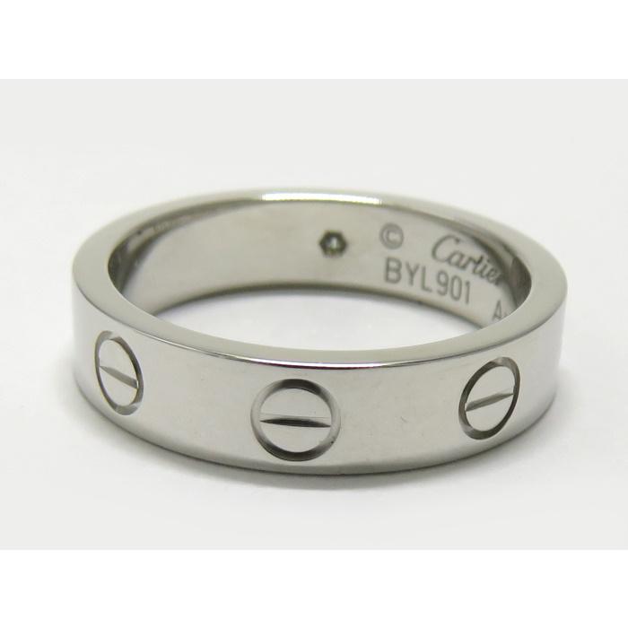 Cartier 【中古】Cartier ミニラブリング リング 750WG K18WG ホワイトゴールド 1PD ダイヤモンド 表記サイズ：47 約4.3g : JJコレクション ヤフー店 ...
