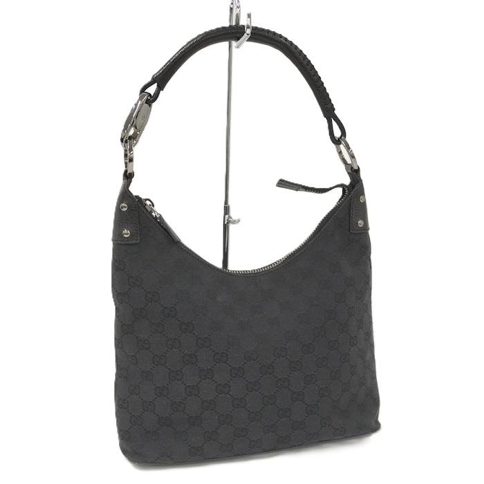 GUCCI ワンショルダーバッグ GGキャンバス レザー ブラック 115003 : JJコレクション ヤフー店 - 通販 - Yahoo ...