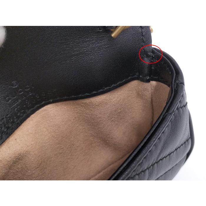 GUCCI 【中古】GUCCI ミニミニ チェーンバッグ GGマーモント ハート レザー ブラック 575161 : JJコレクション ヤフー ...