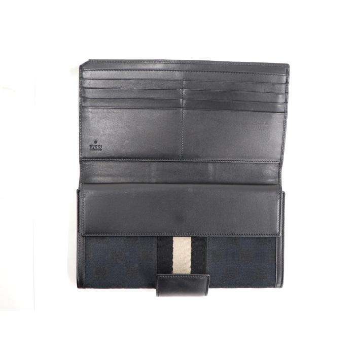 中古】 グッチ 長財布 035.0416.2180 ウェブライン GGキャンバス