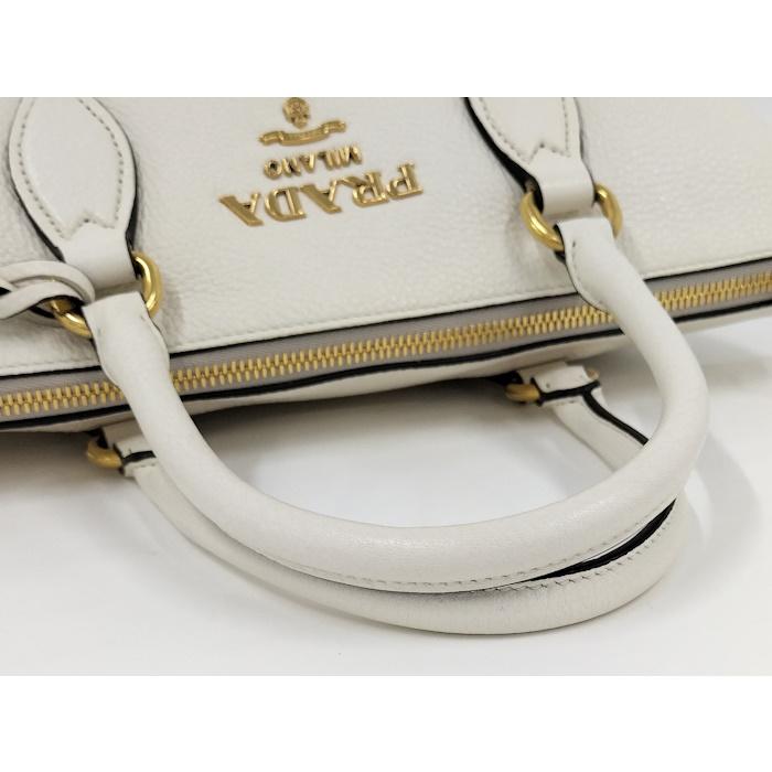 PRADA 2WAYバッグ レザー ホワイト 1BA063 : JJコレクション ヤフー店 - 通販 - Yahoo!ショッピング