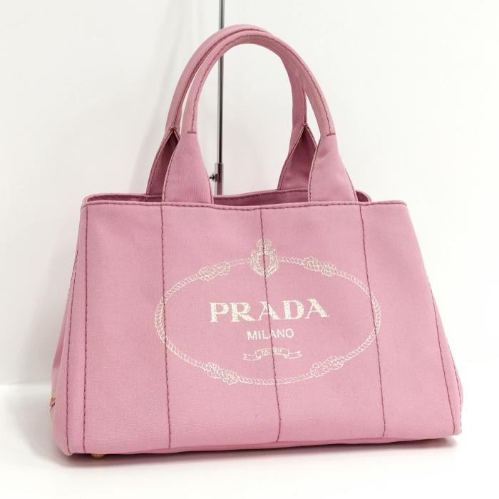 PRADA 【中古】PRADA トートバッグ カナパ キャンバス ピンク B1877B : JJコレクション ヤフー店 - 通販 - Yahoo!ショッピング