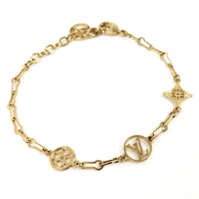 LOUIS VUITTON 【中古】LOUIS ブラスレ フォーエバー ヤング ブレスレット メッキ ゴールド モノグラム フラワー M69584 : JJコレクション ヤフー店 - 通販 ...