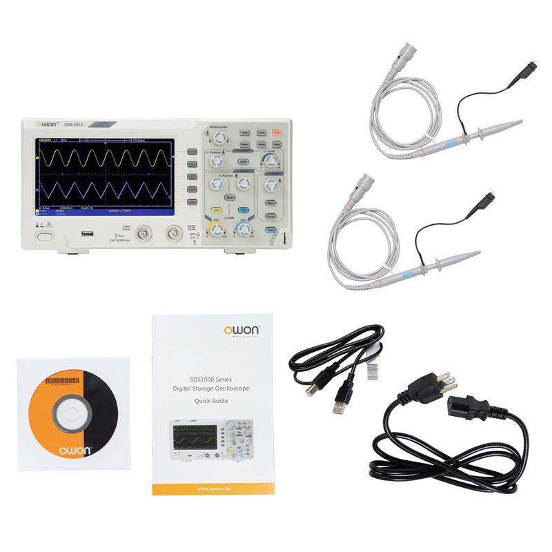 OWON デジタルオシロスコープSDS1022 100Ms/s 20MHz帯域 薄型軽量 ハイコストパフォーマンス国内正規品メーカー直営3年 :20231216123126-00635:工具 ...