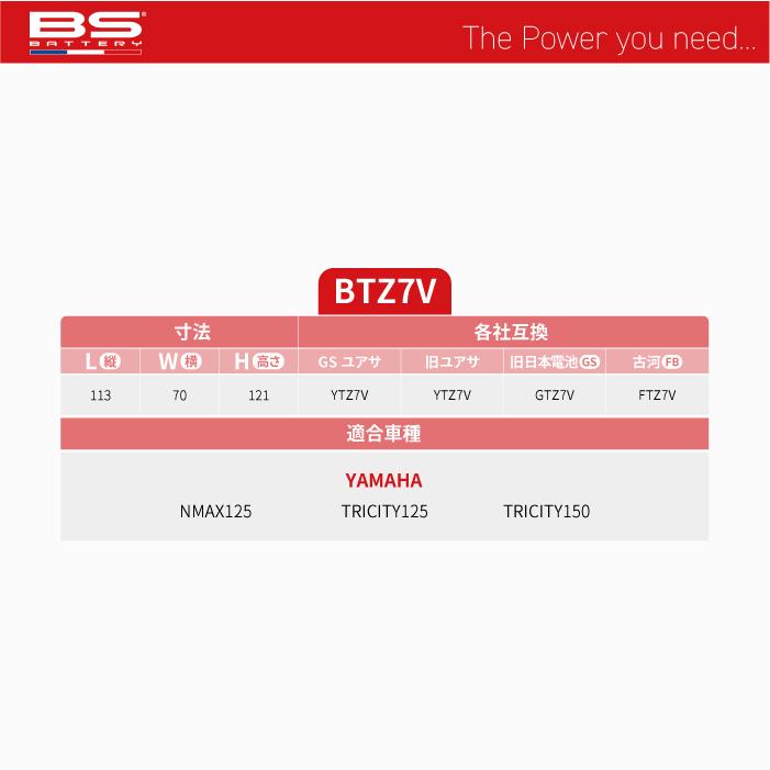 BSバッテリー BTZ7V BS BATTERY SLA バイク バッテリー メンテナンス用品 : バイク用品の車楽 - 通販 - Yahoo!ショッピング