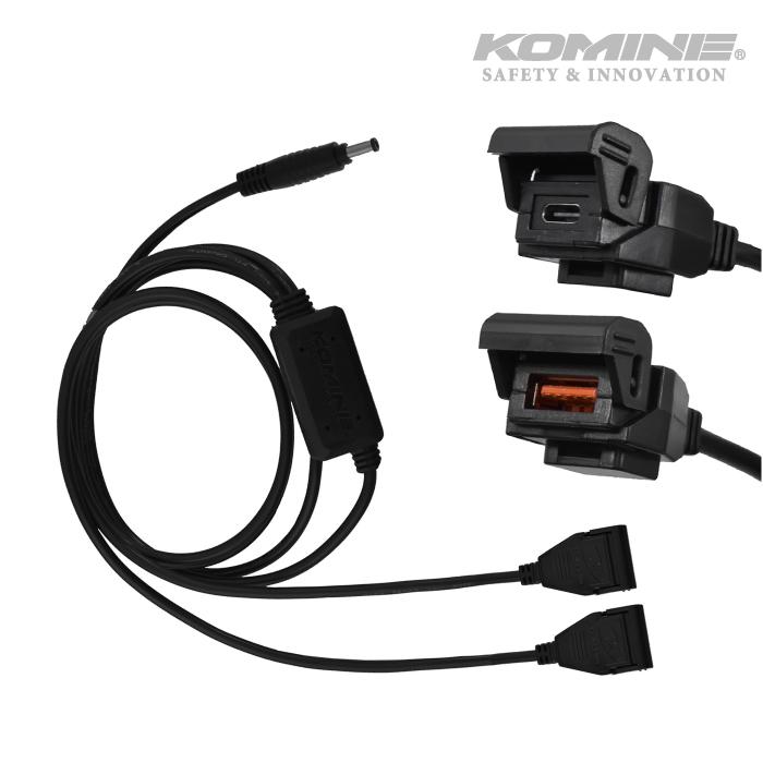 コミネ EK-214 USB type-C PD & QC3.0 パワーサプライ KOMINE 08-214 バイク 電熱アクセサリー ...