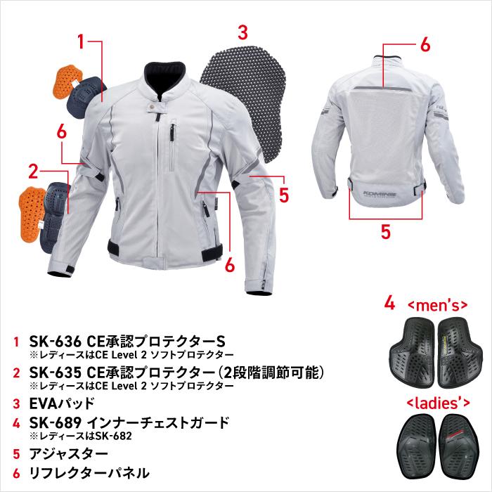 コミネ メッシュジャケット JK-1463 プロテクトハーフメッシュジャケット KOMINE 07-1463 バイク CE規格パッド付 2024年新色追加 : jk-1463 : バイク用品の ...