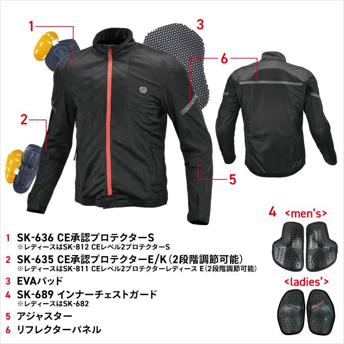 コミネ JK-162 プロテクトフルメッシュジャケット ネオ KOMINE 07-162 バイク ジャケット CE規格パッド付 2022年SSモデル :JK-162:バイク用品の車楽 - 通販 ...