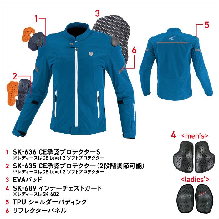 コミネ メッシュジャケット JK-165 ハイプロテクトフルメッシュジャケット KOMINE 07-165 バイク CE規格パッド付 :JK-165:バイク用品の車楽 - 通販 - Yahoo ...