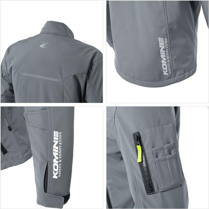 コミネ ジャケット JK-628 大きいサイズ 5XLB プロテクトソフトシェルサーマルジャケット トゥオーノ KOMINE 07-628 バイク CE規格パッド付 24-25年秋冬モデル ...