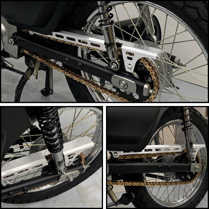 ホンダ スーパーカブC125(JA48,JA58)用 ステンレスチェーンカバー アッパー パーツ MOTOLINE HONDA JA48 ...