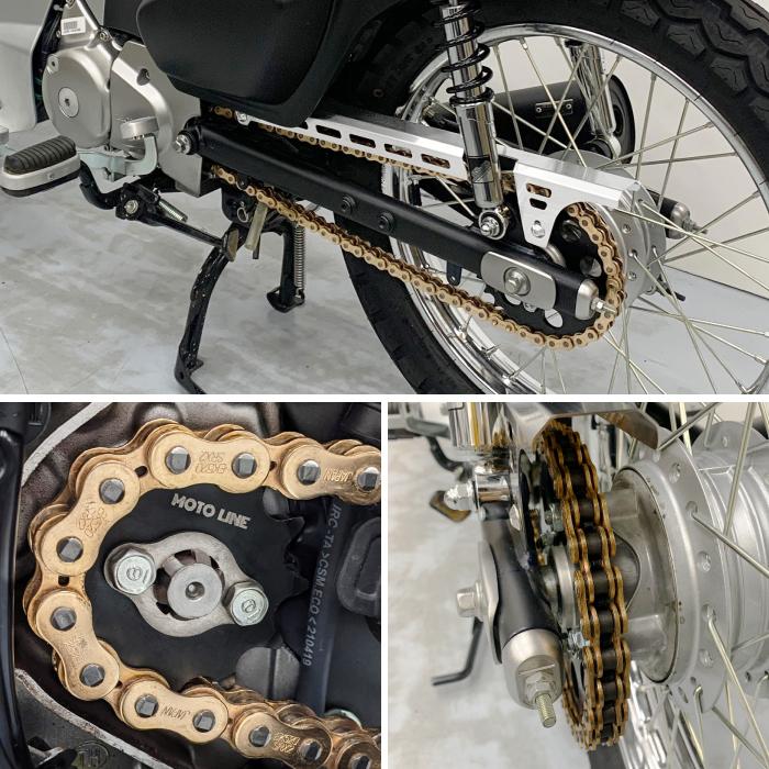 ホンダ スーハ?ーカフ?C125 JA58用 チェーン＆スプロケット 520コンバートセット ゴールド クリップジョイント パーツ ...