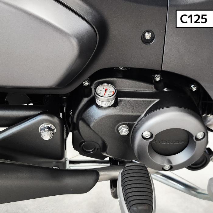 MOTOLINE ホンダ ダックス125(JB04 JB06) C125(JA58 JA71)用 油温計 M20×P2.5 128mm モト ...