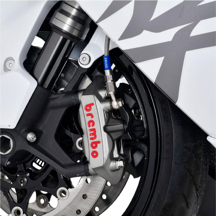 SWAGE-LINE 直送品 スウェッジラインプロ フロントホースキット スズキ Hayabusa (22-24) Brembo仕様 トライピース ステンレス/クリアホース PRO ...