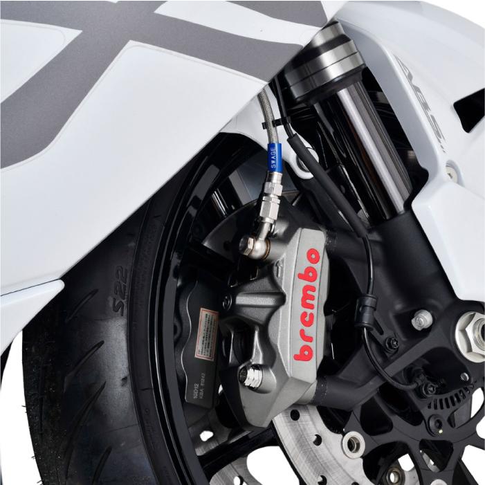 SWAGE-LINE 直送品 スウェッジラインプロ フロントホースキット スズキ Hayabusa (22-24) Brembo仕様 トライピース ステンレス/クリアホース PRO ...
