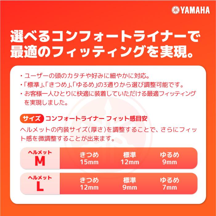 ヤマハ YJ-22/YJ22 II ZENITH コンフォートライナー M/L用 12mm YAMAHA バイク ヘルメット用品 : yg ...