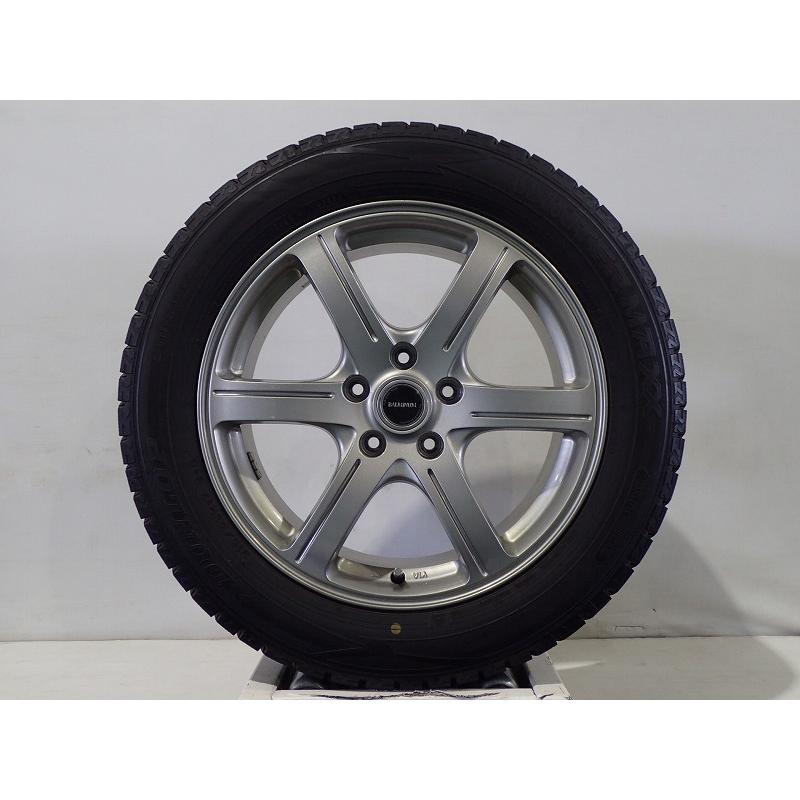 DUNLOP 爆買 中古 215/55R17 スタッドレスタイヤホイール4本セット ダンロップ ウインターマックスWM02 1770+45-5H114.3 ブリヂストン バルミナ 17インチ ...