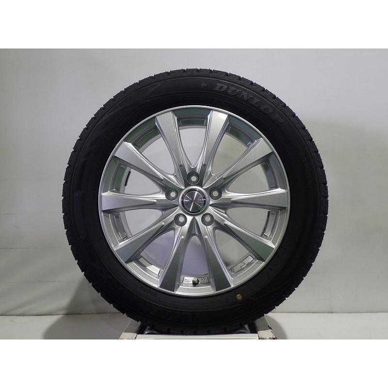 DUNLOP 中古 215/55R17 スタッドレスタイヤホイール4本セット DL ウインターマックスWM02 1770+53-5H114.3 ウェッズ ジョーカー 17インチ 215/55 ...